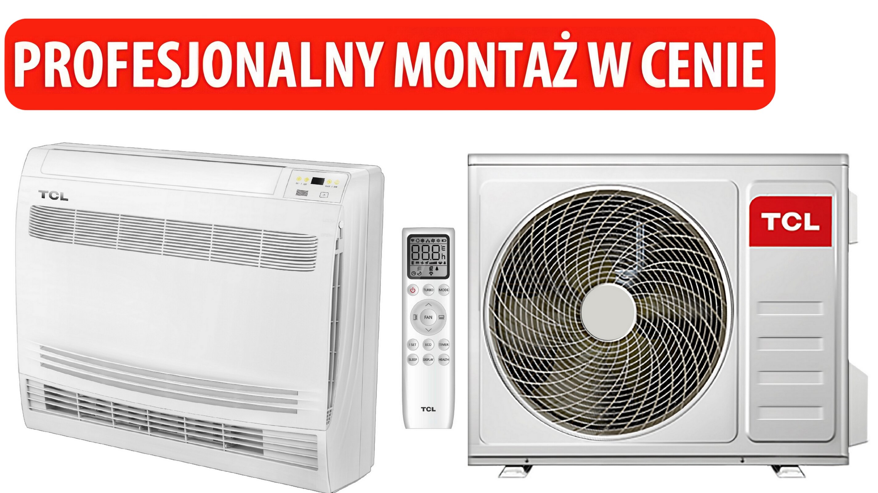 TCL Console TCC-12ZHRH DV z usługą montażu Klimatyzator Split - niskie ...