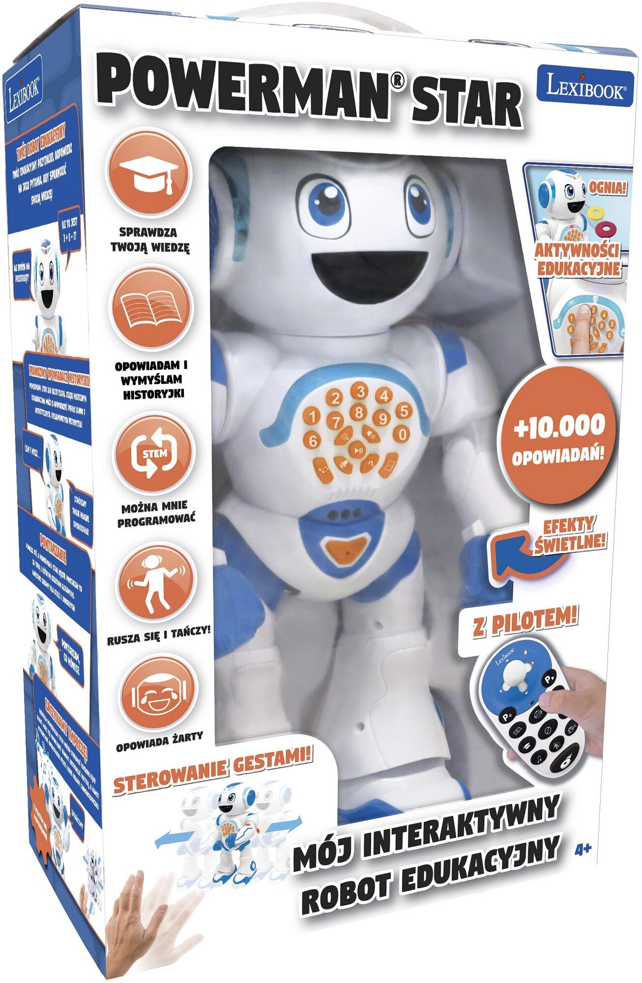 LEXIBOOK Powerman Star Robot do nauki i zabawy ROB85PL Zabawka ...