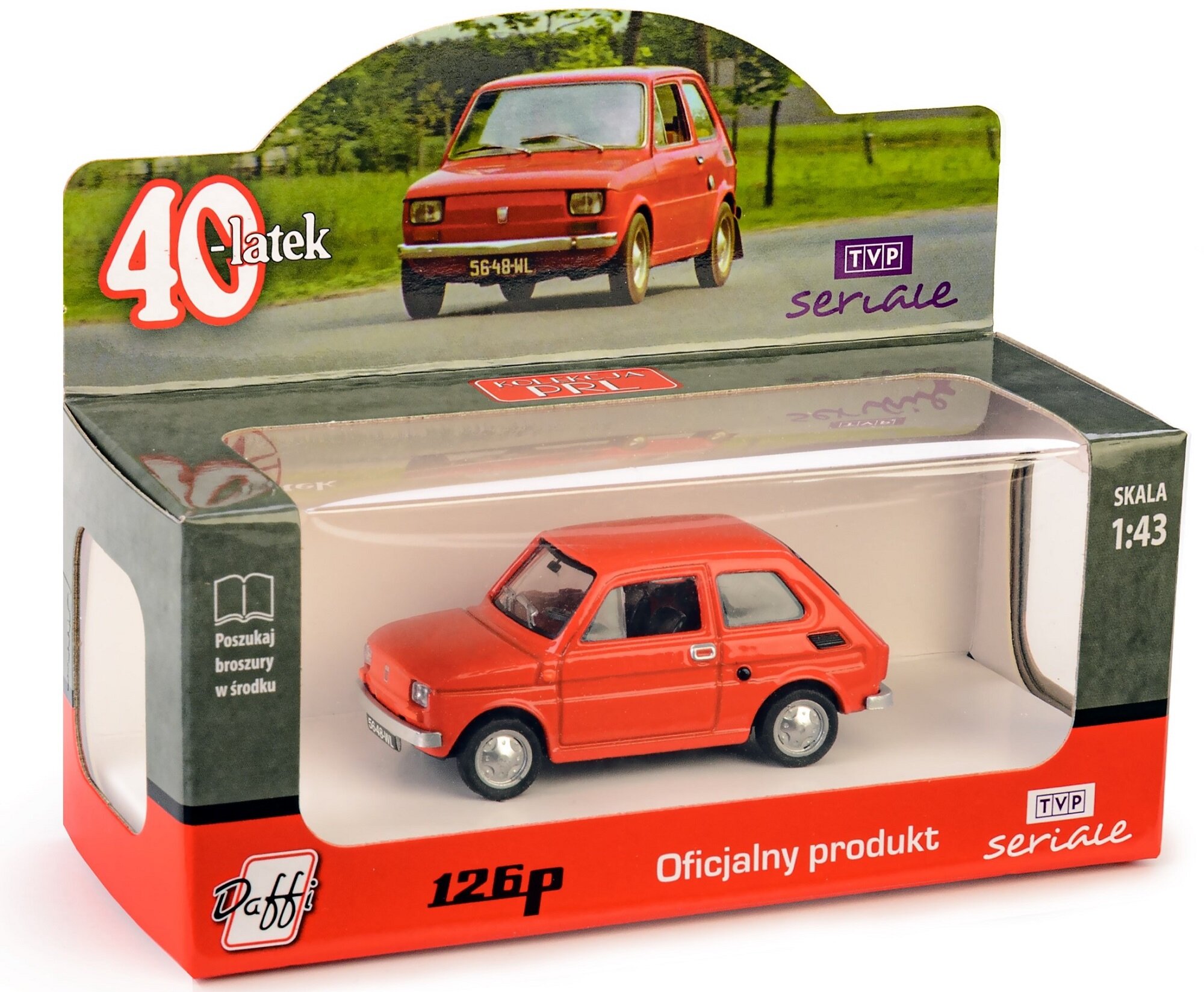 DAFFI Kolekcja PRL Fiat 126P Czterdziestolatek B-325 Samochód - niskie ...