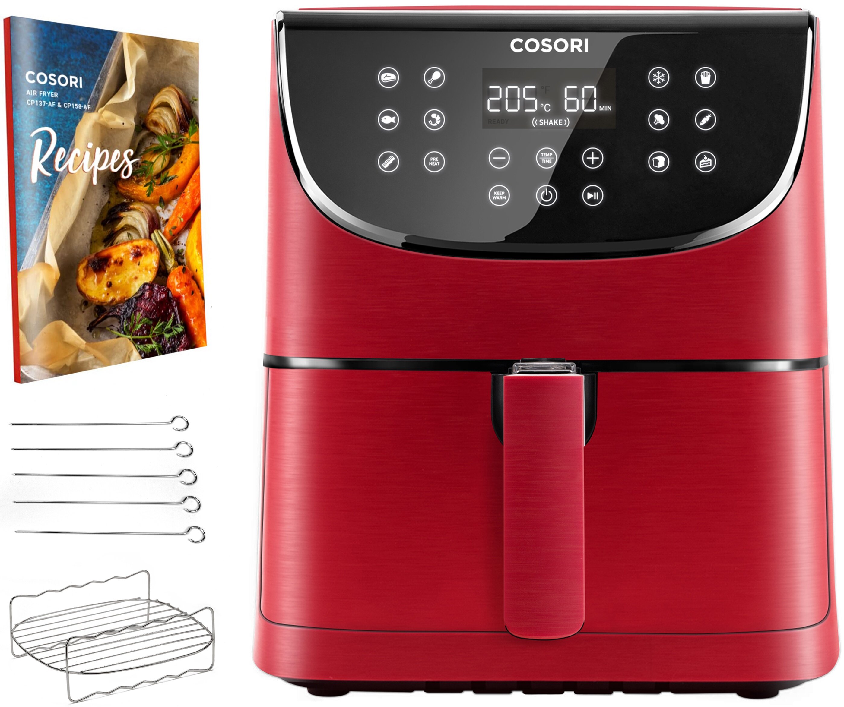 COSORI CP158-AF-RXR Air Fryer Czerwony Frytkownica beztłuszczowa ...