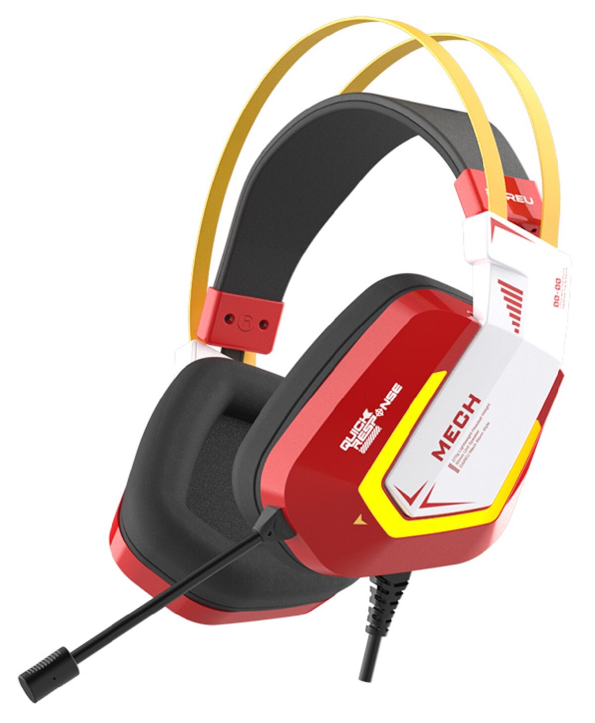 DAREU EH732 RGB Czerwony Słuchawki - niskie ceny i opinie w Media Expert