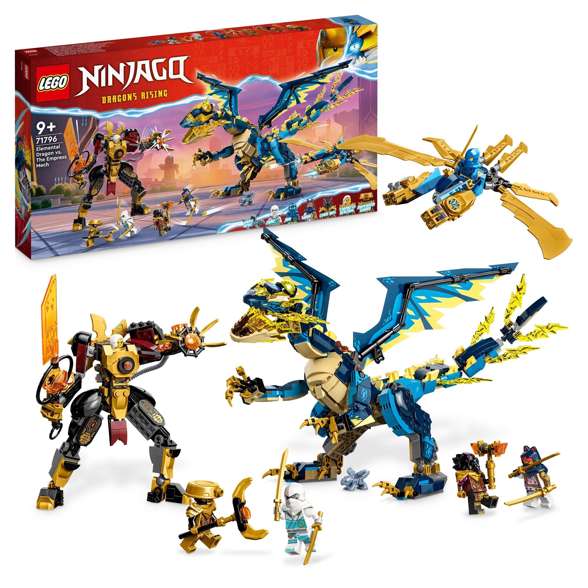 LEGO 71796 NINJAGO Smok żywiołu kontra mech cesarzowej - niskie ceny i opinie w Media Expert