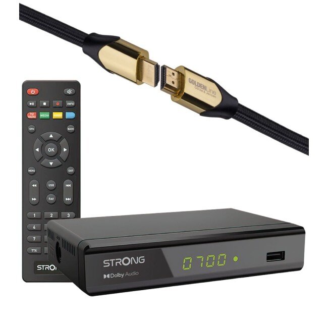 STRONG SRT8119 DVB-T2/HEVC/H.265 + Kabel HDMI - HDMI GÖTZE&JENSEN ...