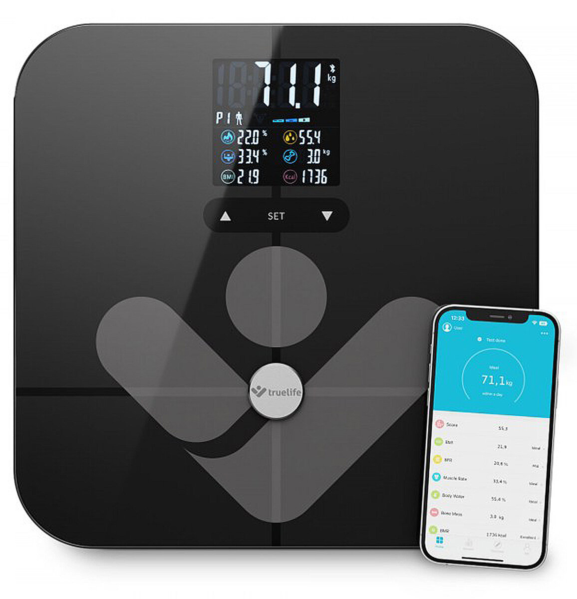 TRUELIFE FitScale W7 BT Czarny Waga - niskie ceny i opinie w Media Expert