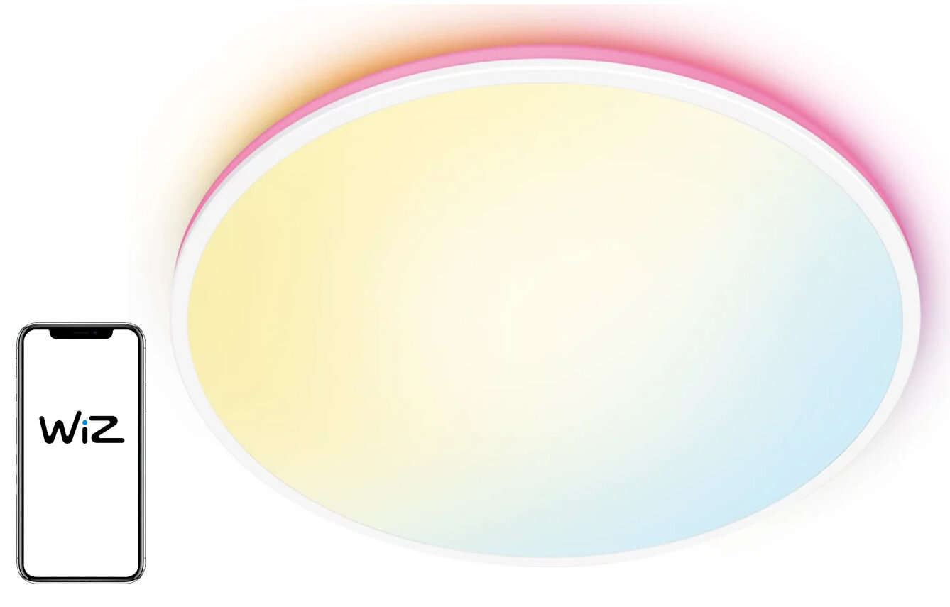 WIZ Ceiling 21W W 27-65K TW RGB Biały Wi-Fi Oprawa dekoracyjna - niskie ceny i opinie w Media Expert