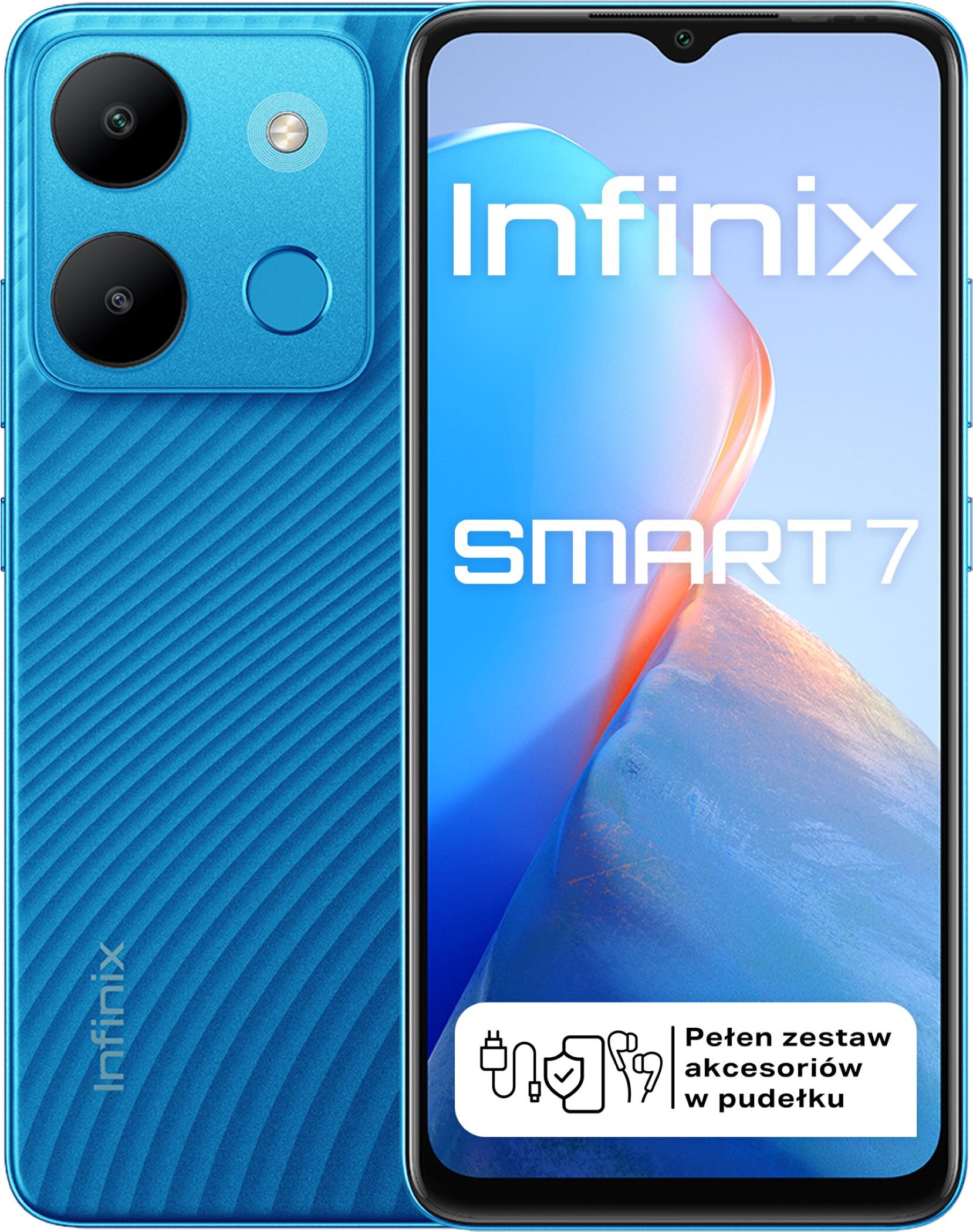 INFINIX Smart 7 3/64GB 6.6" Niebieski X6515 Smartfon - niskie ceny i ...