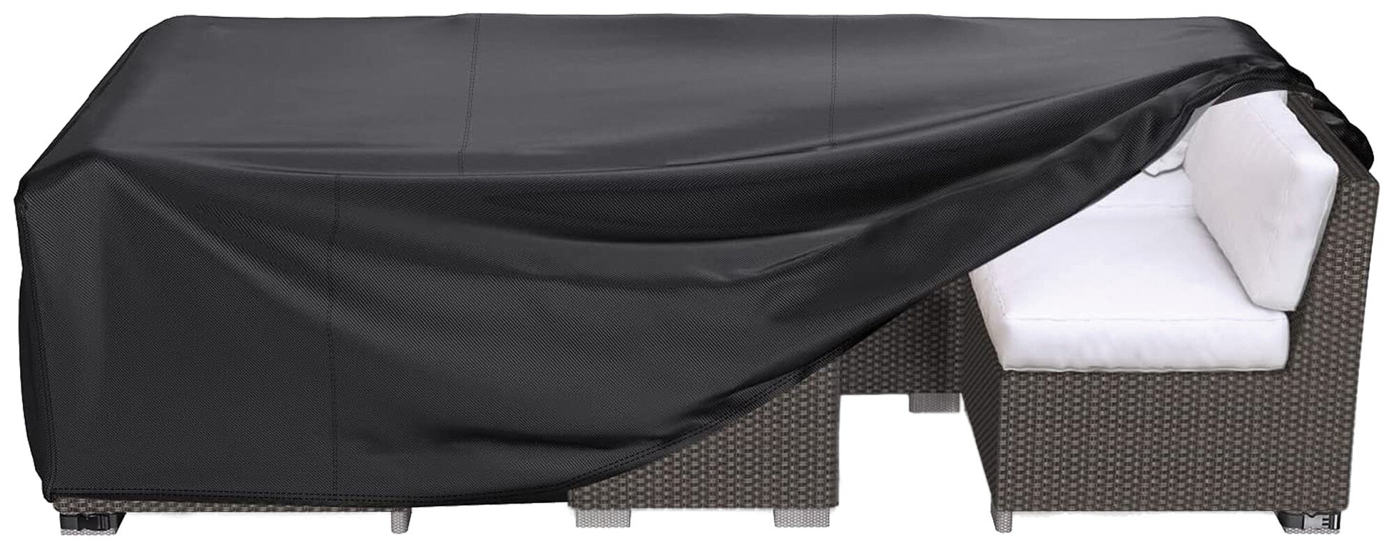 HOME & GARDEN 180 x 125 x 80 cm Czarny Pokrowiec na meble ogrodowe ...