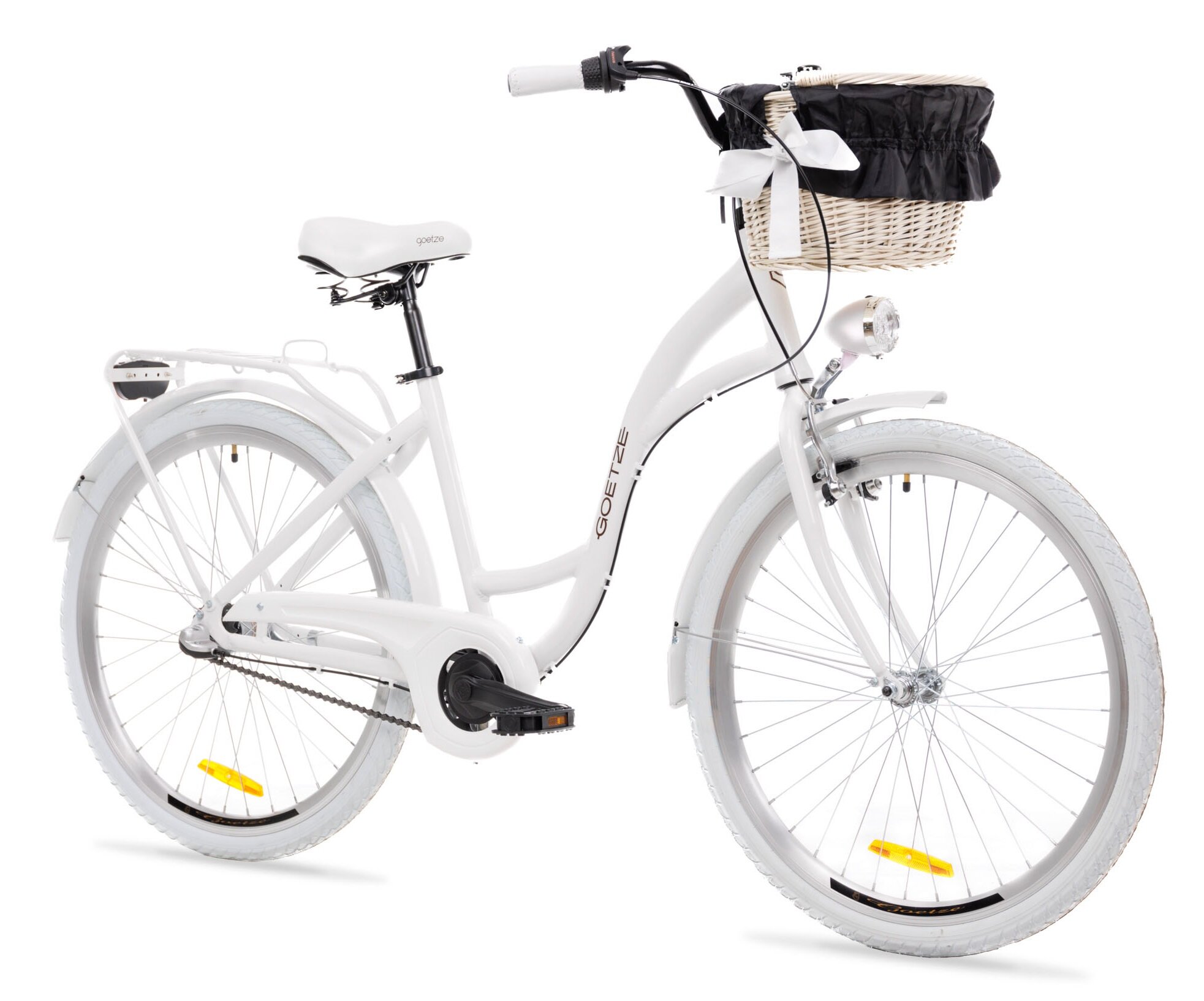 GOETZE Style 3B 26 cali damski Biały Rower miejski z koszykiem - niskie ceny i opinie w Media Expert