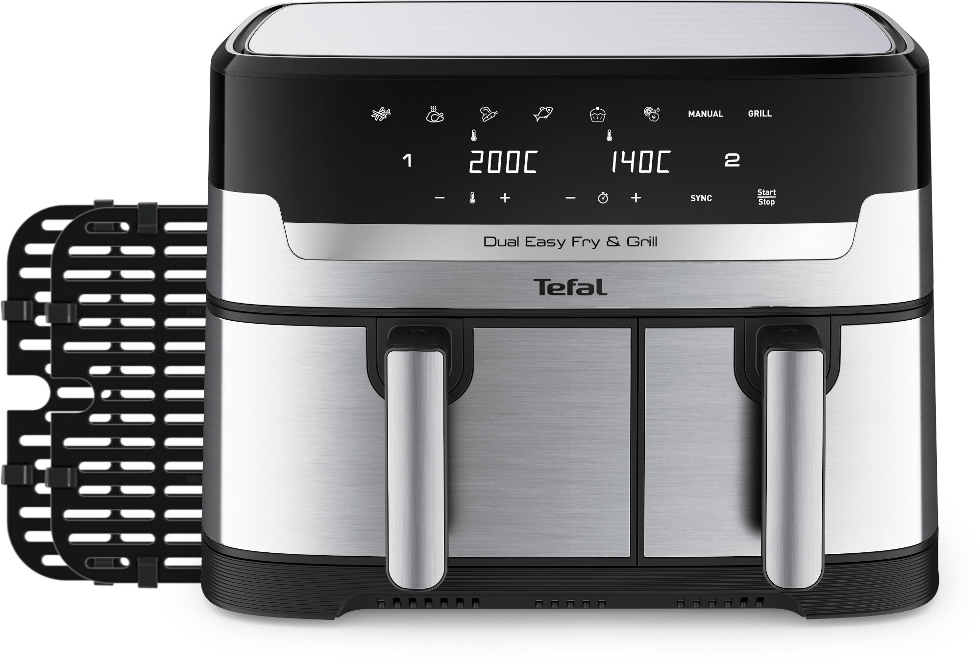 TEFAL Dual Easy Fry & Grill EY905D10 Air Fryer z podwójnym koszem ...