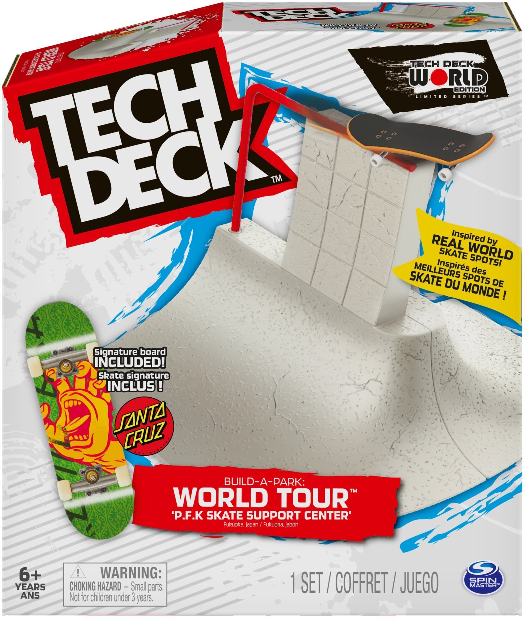 SPIN MASTER Tech Deck Build a Park World Tour P.F.K Skate Support ...