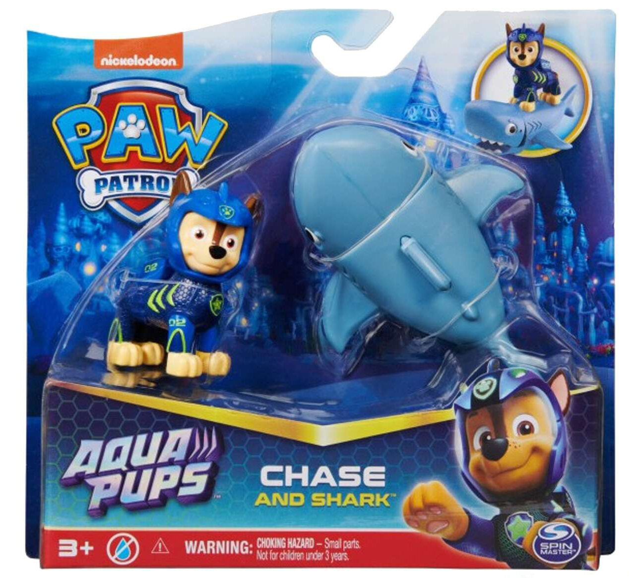 SPIN MASTER Psi Patrol Aqua Pups Chase i Rekin Zestaw figurek - niskie ...