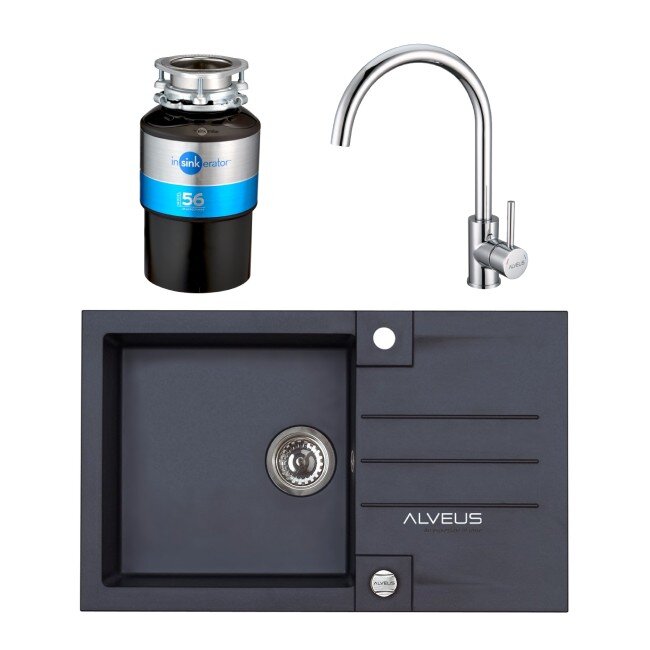 ALVEUS Rock 130 Czarny nakrapiany + Bateria ALVEUS Roxa 2090400 Chrom ...