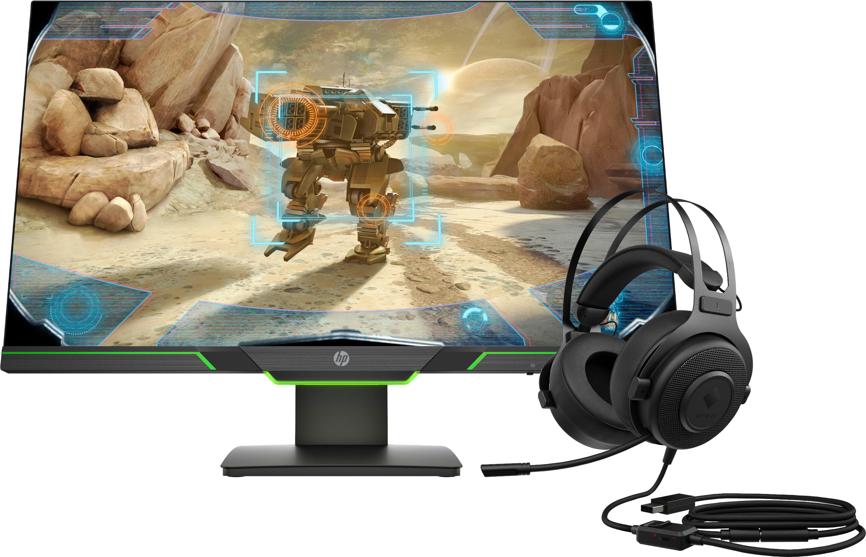 HP 27xq 27" 2560x1440px 144Hz 1 ms + Słuchawki Omen Blast Monitor ...