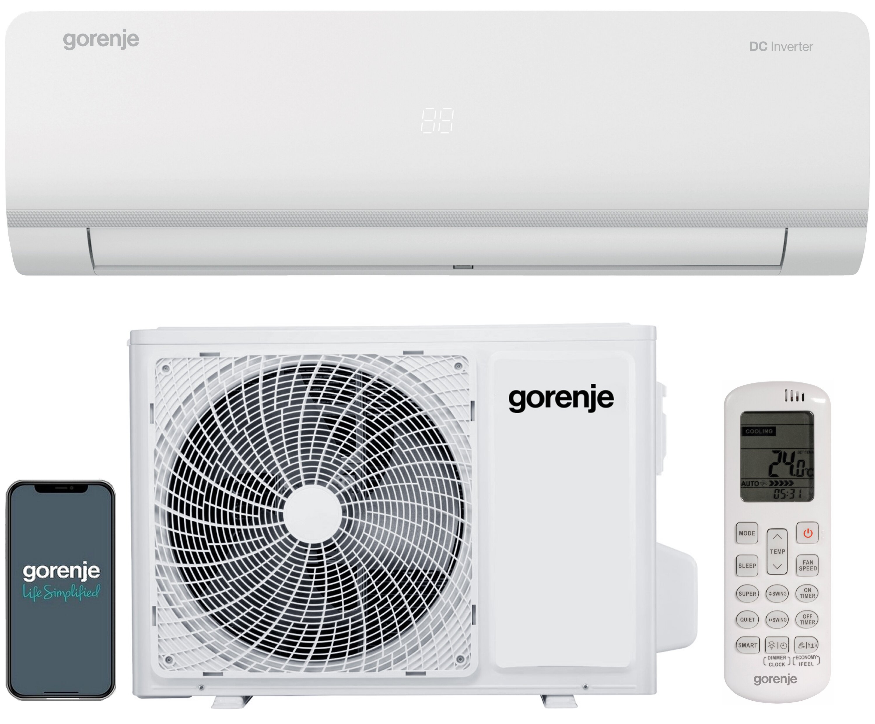 GORENJE REA53IN KC REA53OUT KC Klimatyzator Split, Pompa ciepła ...