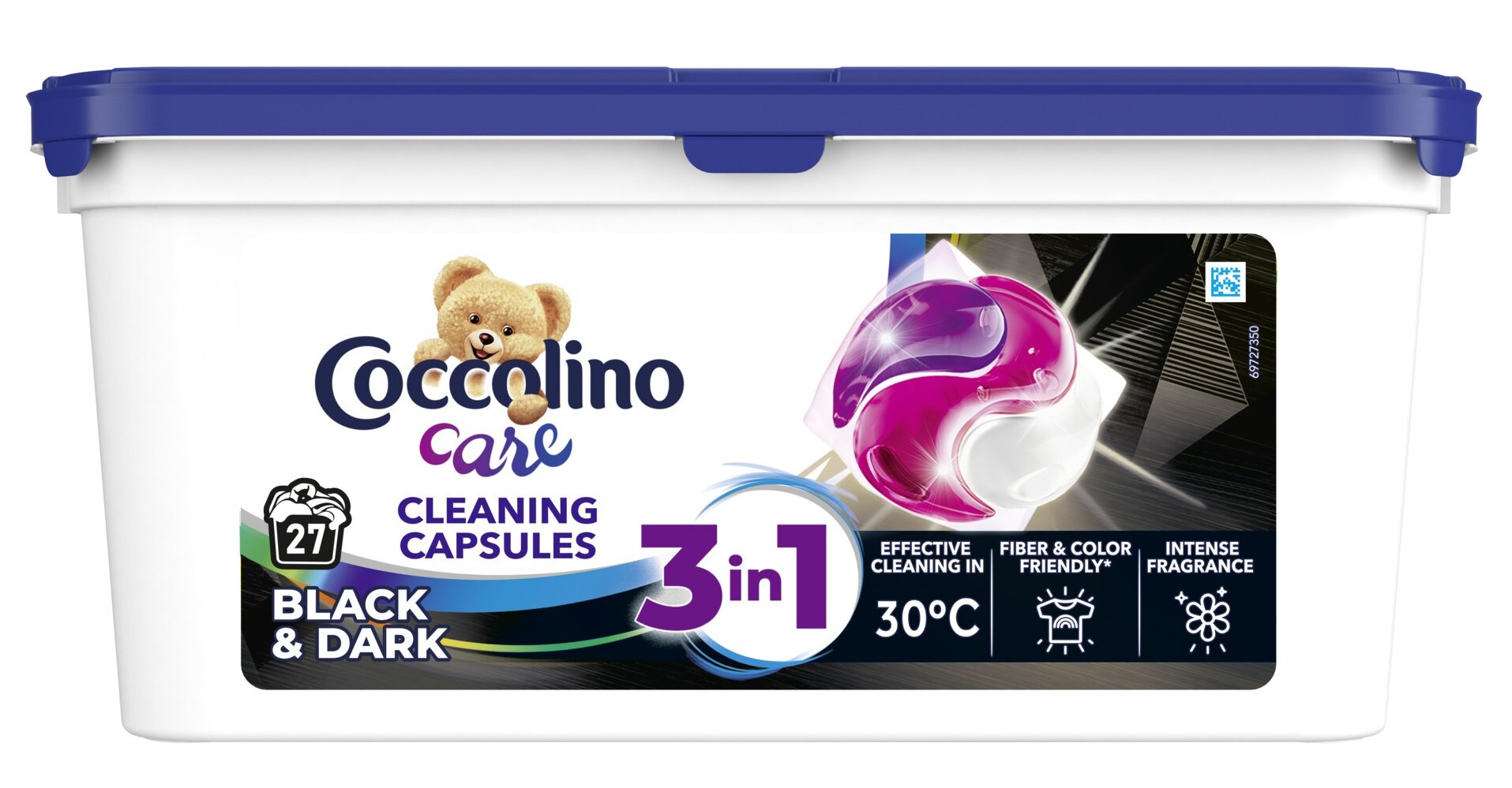 COCCOLINO Care 3 in 1 Black & Dark - 27 szt. Kapsułki do prania ...