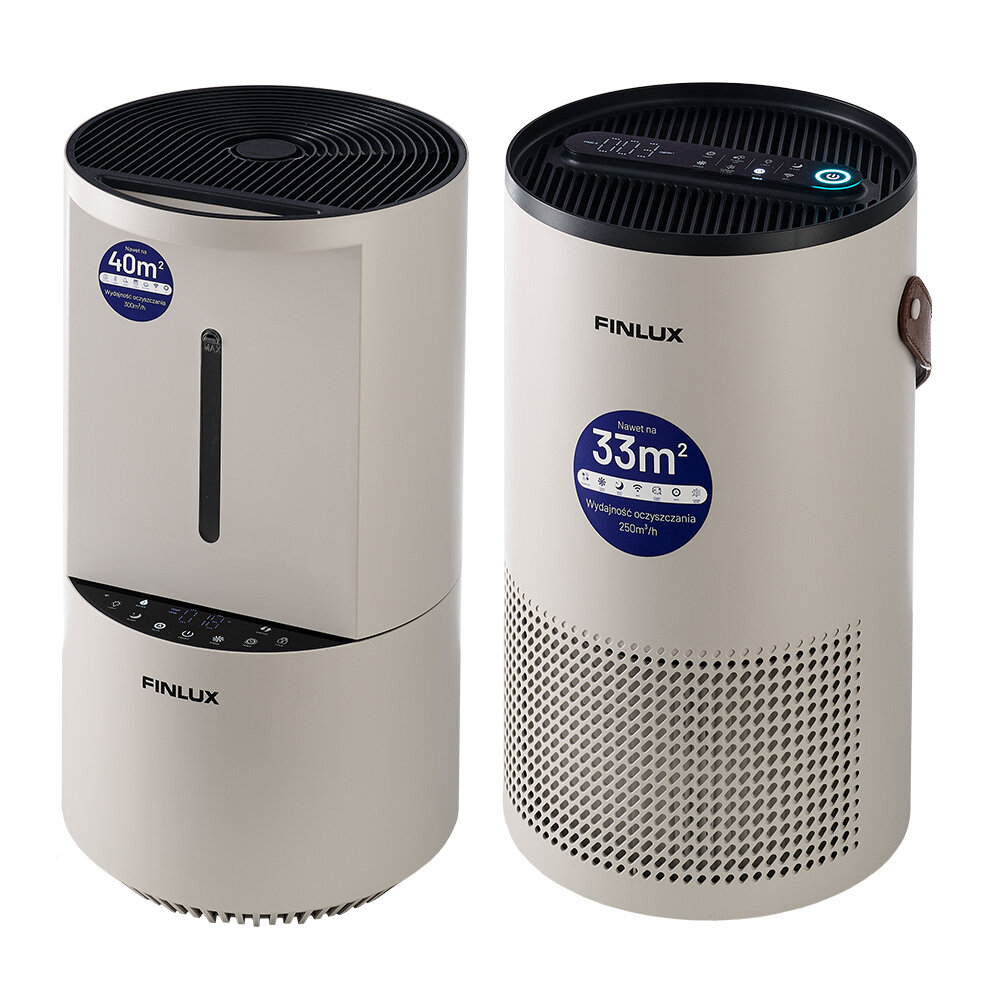 FINLUX FN-A0S30GB + Nawilżacz FINLUX FN-H0I40GB Oczyszczacz powietrza ...