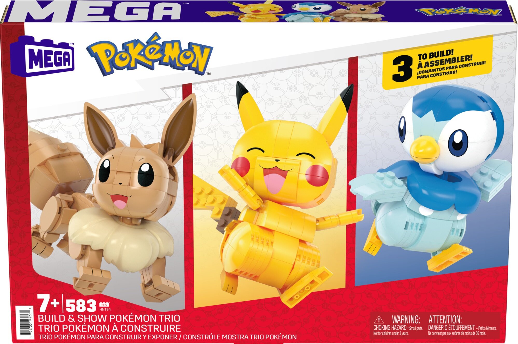MEGA Pokemon Trio Pokemonów HNT94 Klocki plastikowe - niskie ceny i ...