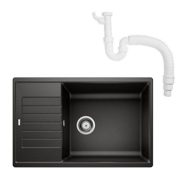 BLANCO ZIA XL 6 S Compact 526019 Czarny + Syfon do zlewozmywaków BLANCO ...