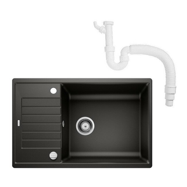 BLANCO Zia XL 6 S Compact 526018 Czarny + Syfon do zlewozmywaków BLANCO ...