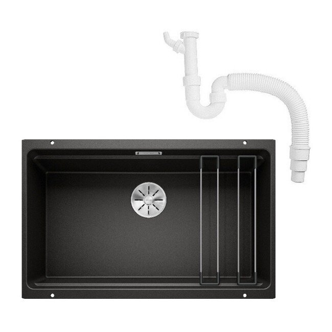 BLANCO Etagon 700-U 525891 Czarny + Syfon do zlewozmywaków BLANCO ...