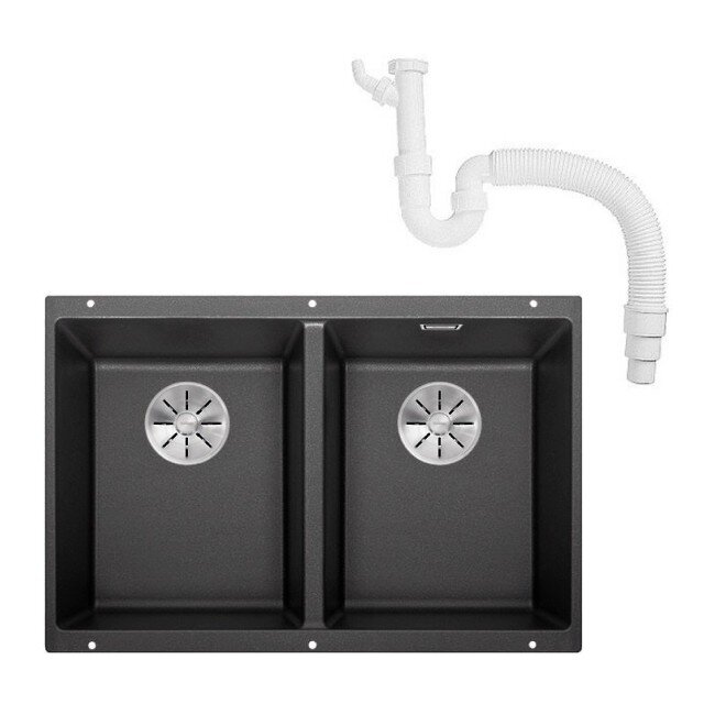 BLANCO Subline 350/350-U 523574 Antracyt + Syfon do zlewozmywaków ...