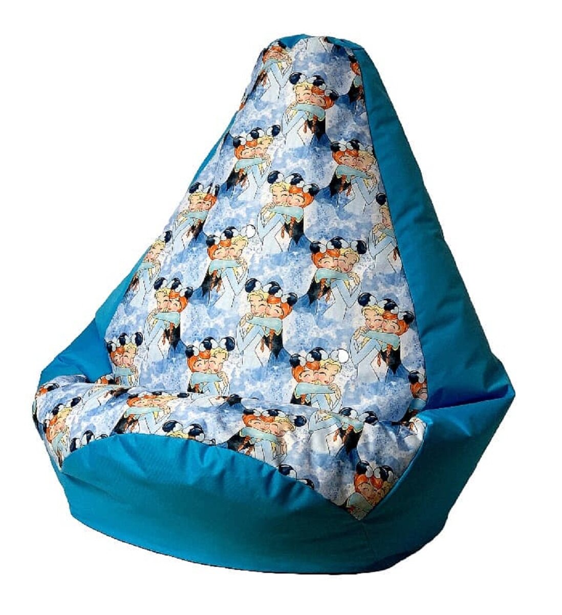 GO GIFT Kraina Lodu L 105 x 80 cm Niebieski Pufa worek - niskie ceny i ...