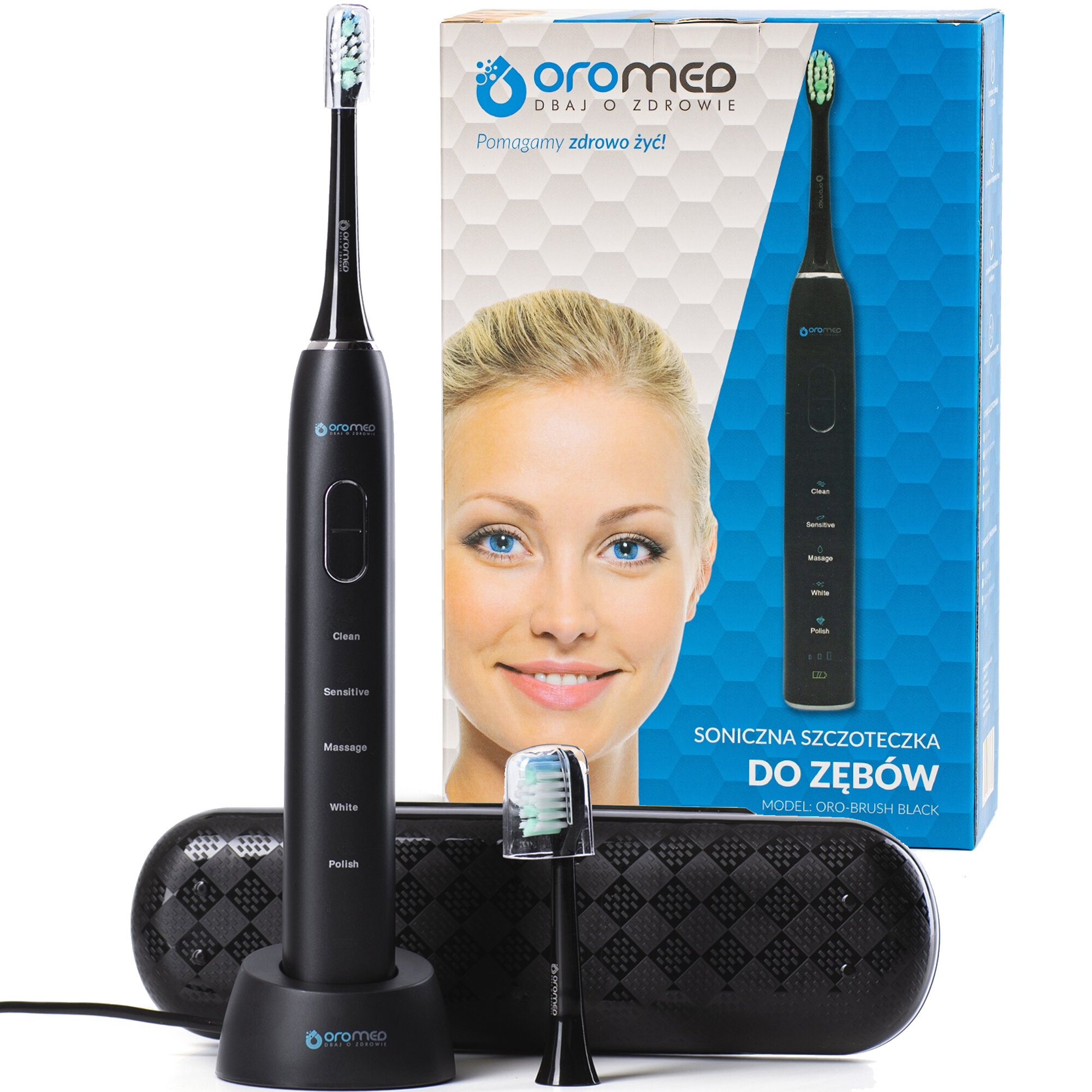 3 x Szczoteczka soniczna OROMED ORO-BRUSH Czarny - niskie ceny i opinie w Media Expert