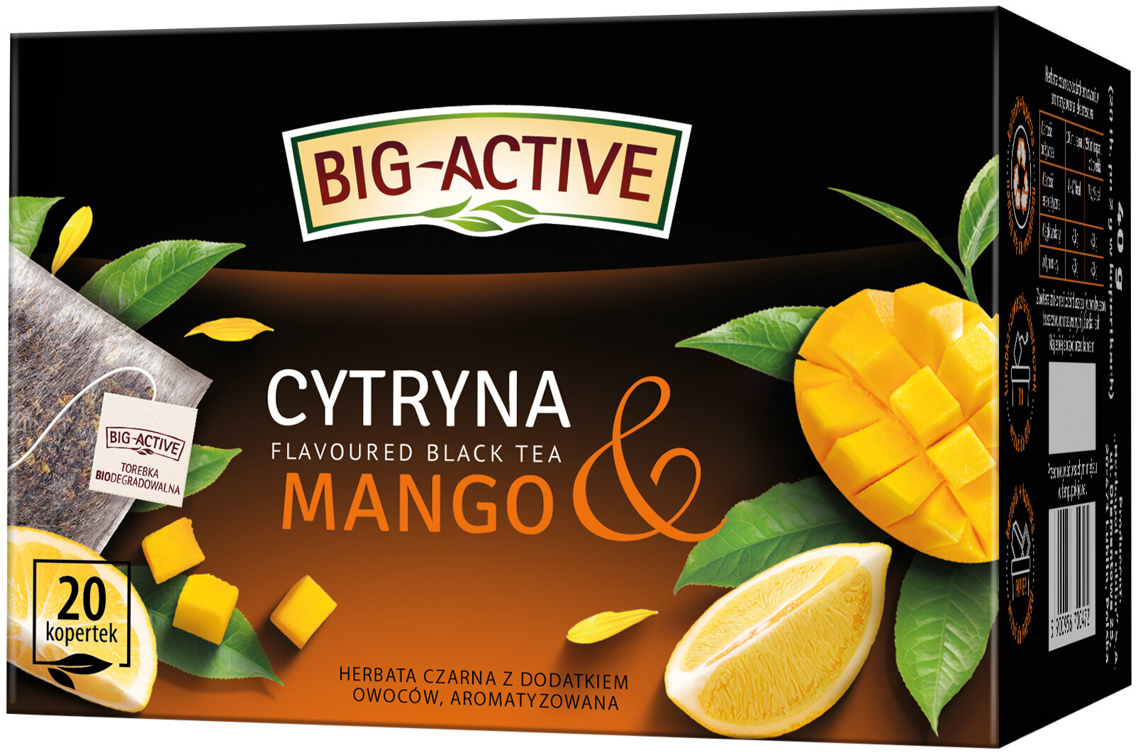 BIG ACTIVE Cytryna & Mango (20 sztuk) Herbata - niskie ceny i opinie w ...