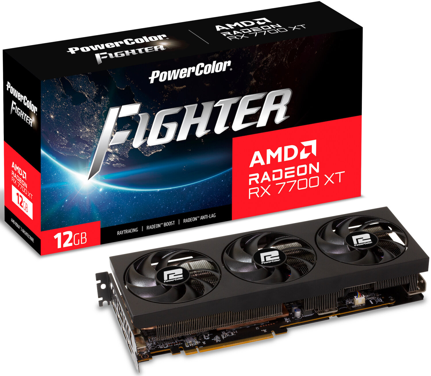 POWERCOLOR Radeon RX 7700 XT Fighter 12GB Karta graficzna - niskie ceny ...