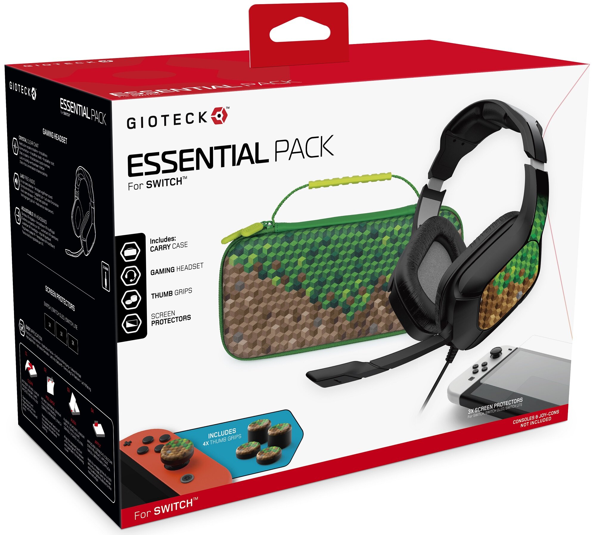 GIOTECK Essential do Nintendo Switch Zestaw akcesoriów - niskie ceny i ...