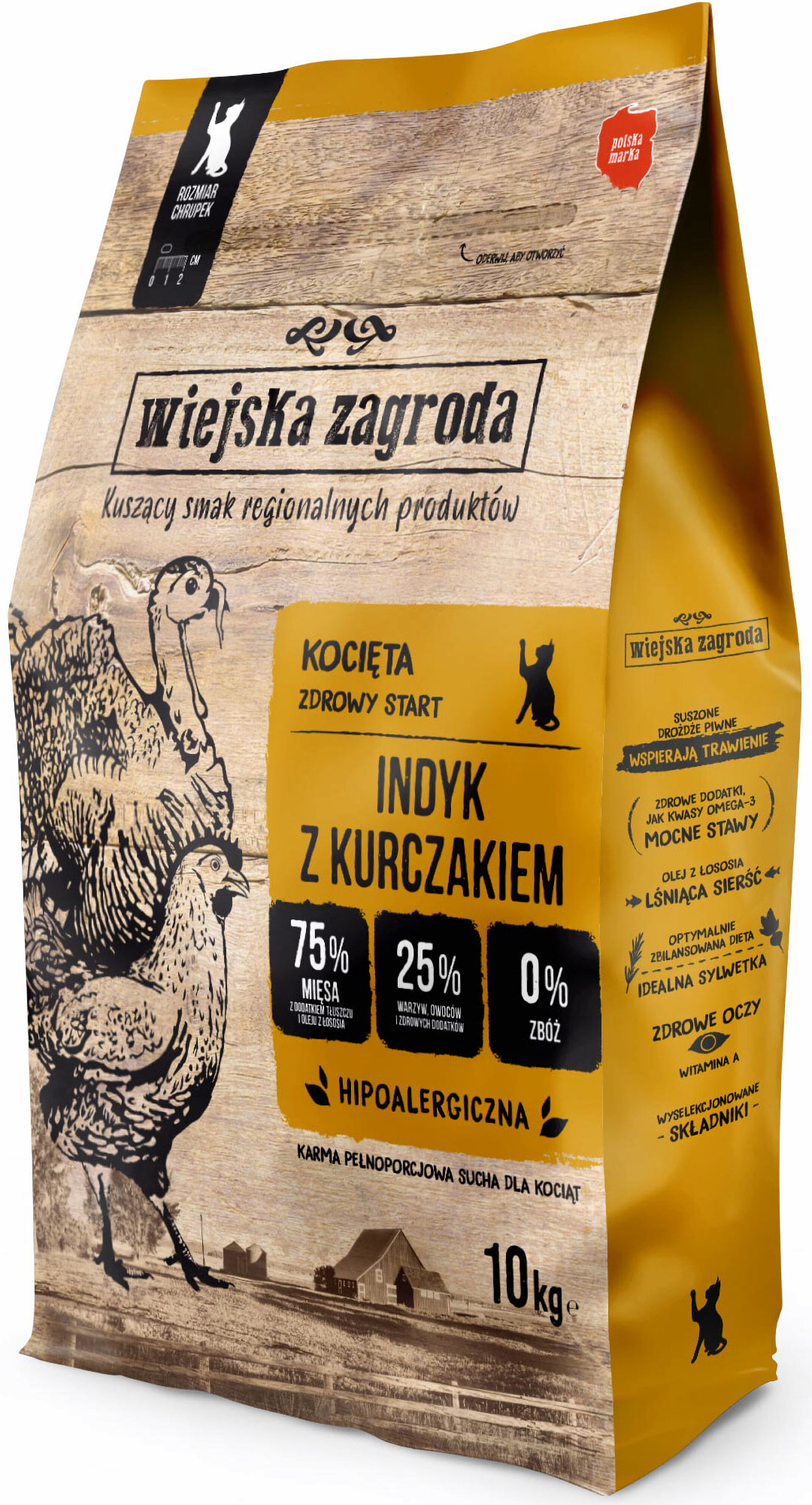 WIEJSKA ZAGRODA Indyk z kurczakiem 10 kg Karma dla kota - niskie ceny i ...