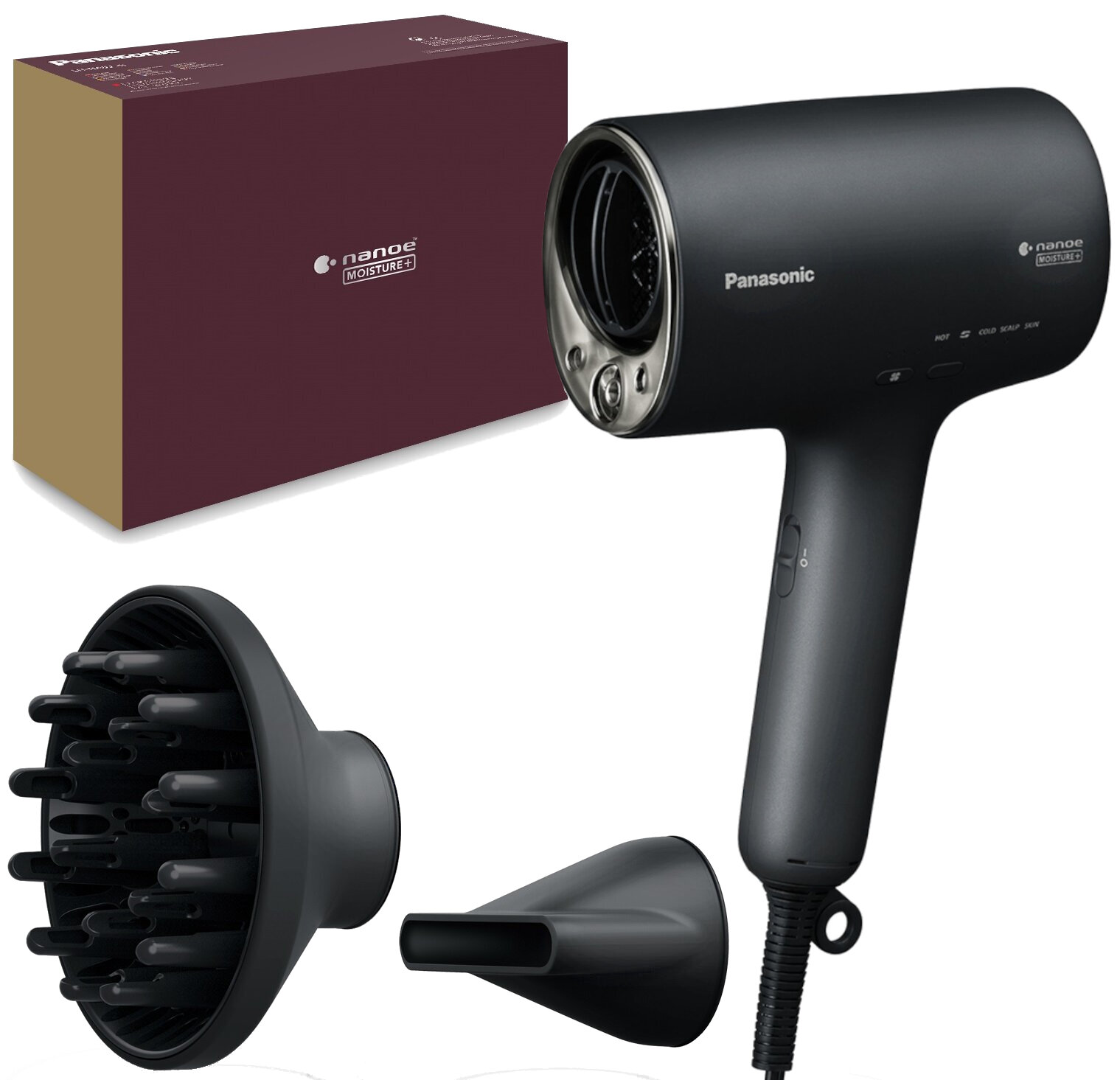 PANASONIC EH-NA0J-N825 nanoe™ MOISTURE+ i Mineral (jony wodne i czujnik temperatury) Suszarka ...