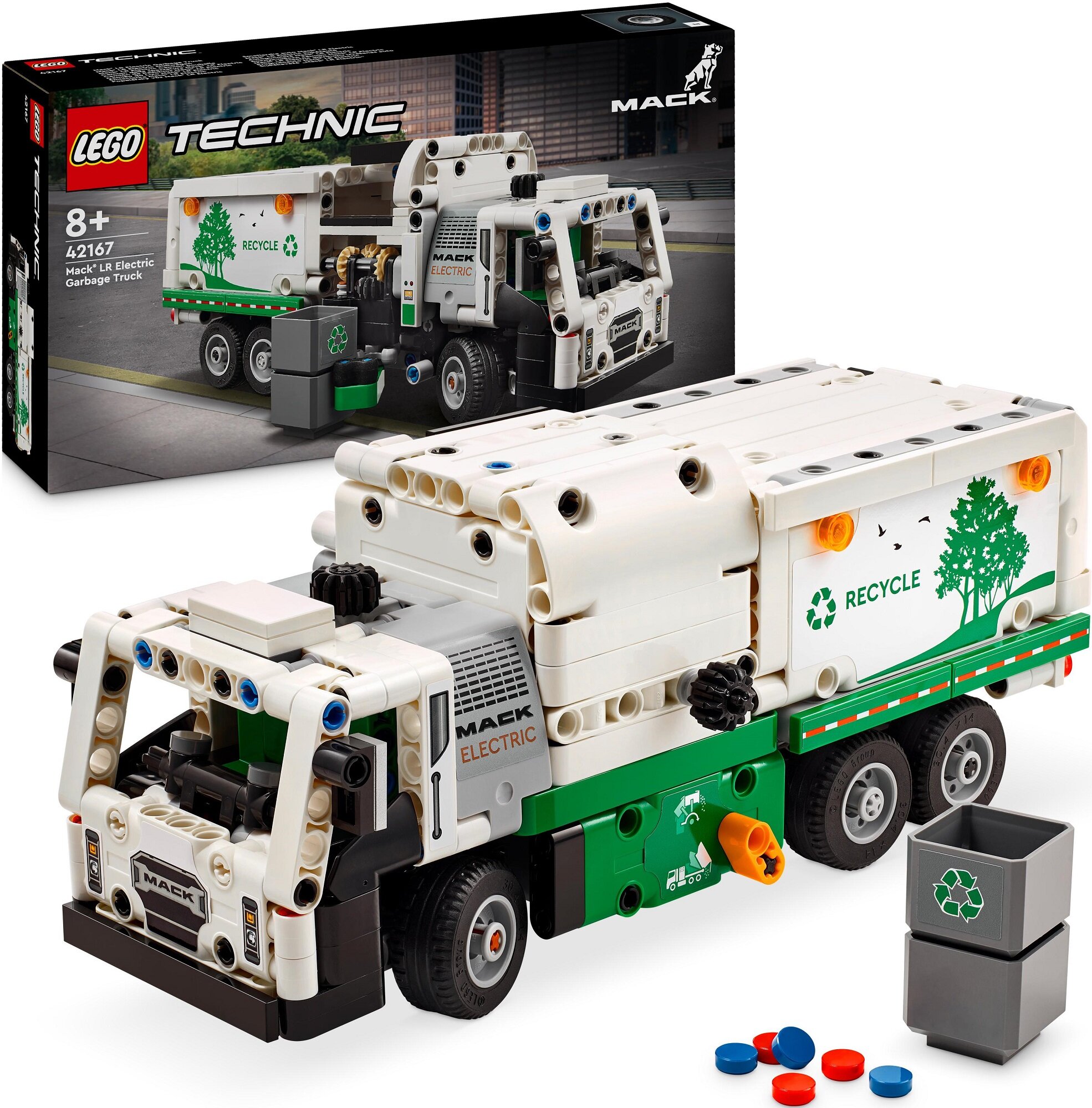 LEGO 42167 Technic Śmieciarka Mack LR Electric - niskie ceny i opinie w ...