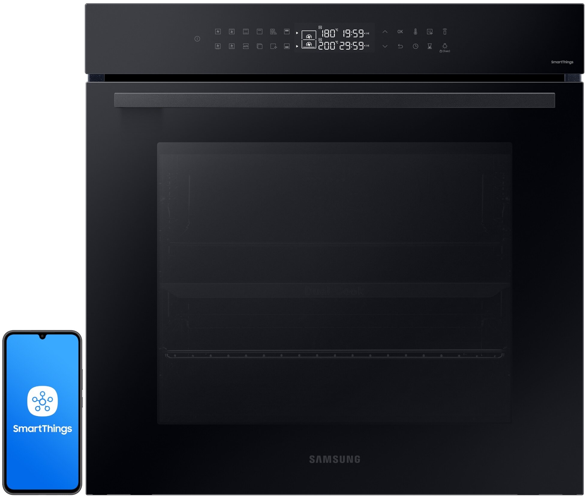 SAMSUNG NV7B42251AK U2 Dual Cook Elektryczny Czarny A+ Piekarnik ...