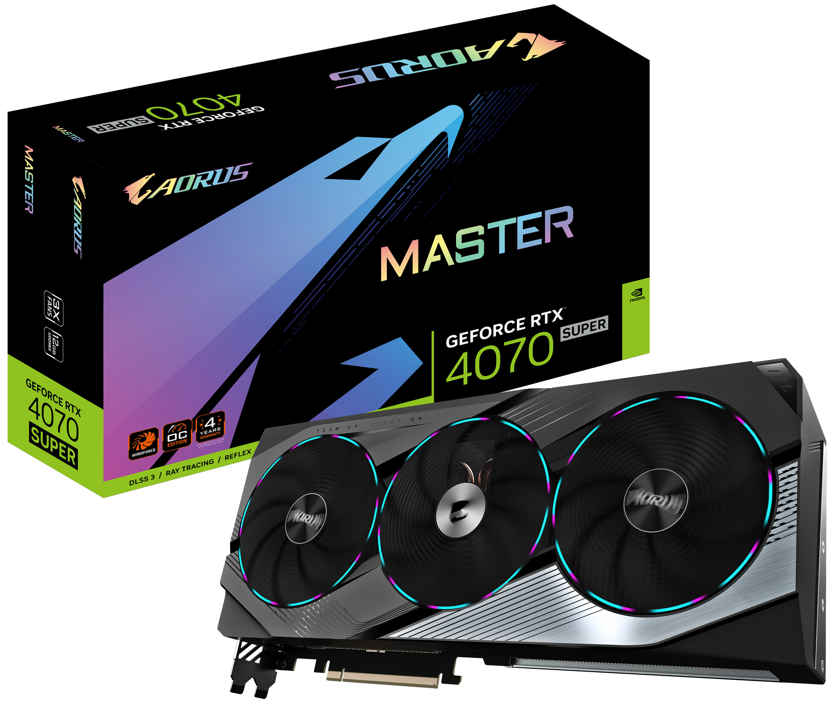 GIGABYTE Aorus GeForce RTX 4070 Super Master 12GB Karta graficzna ...