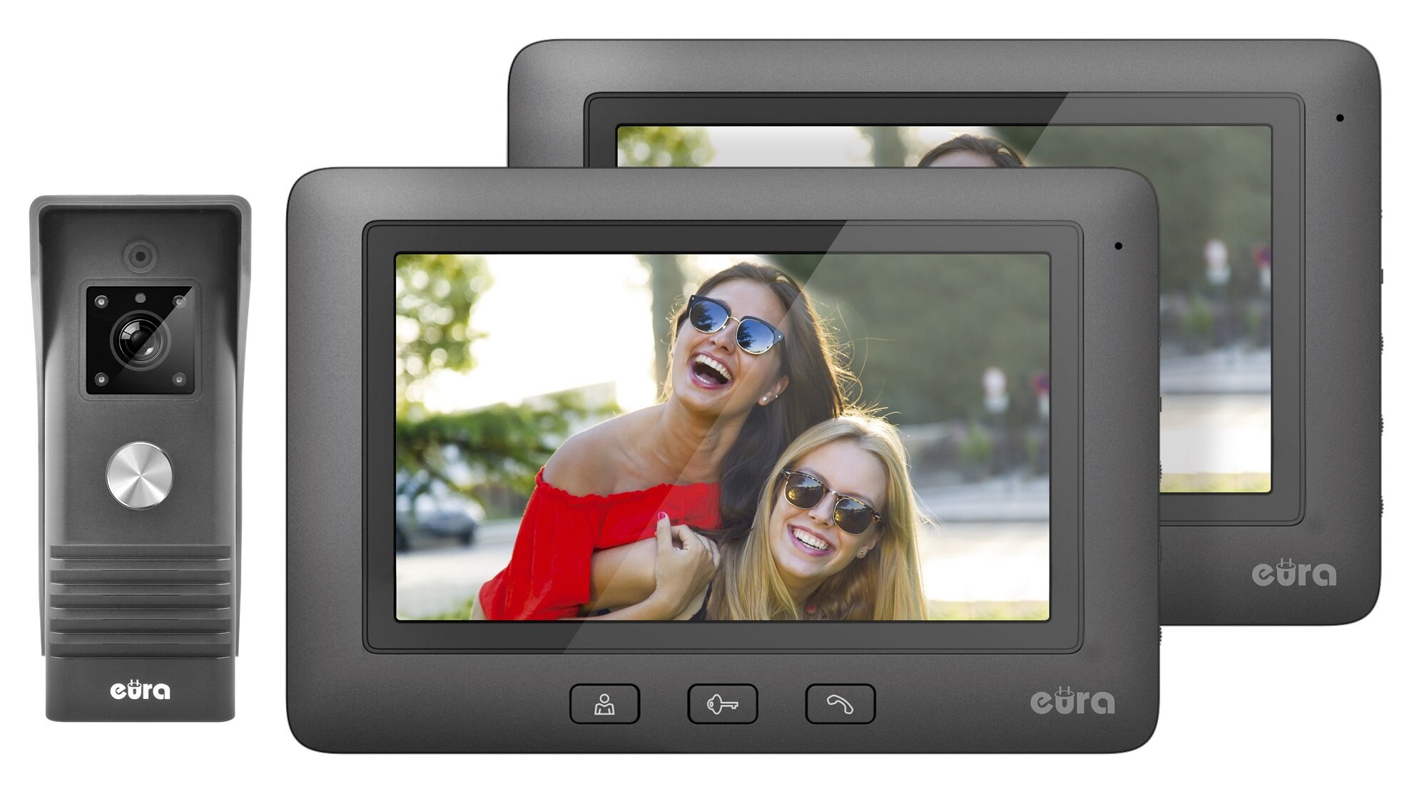 EURA VDP-45A3 Alpha Czarny Wideodomofon - niskie ceny i opinie w Media Expert