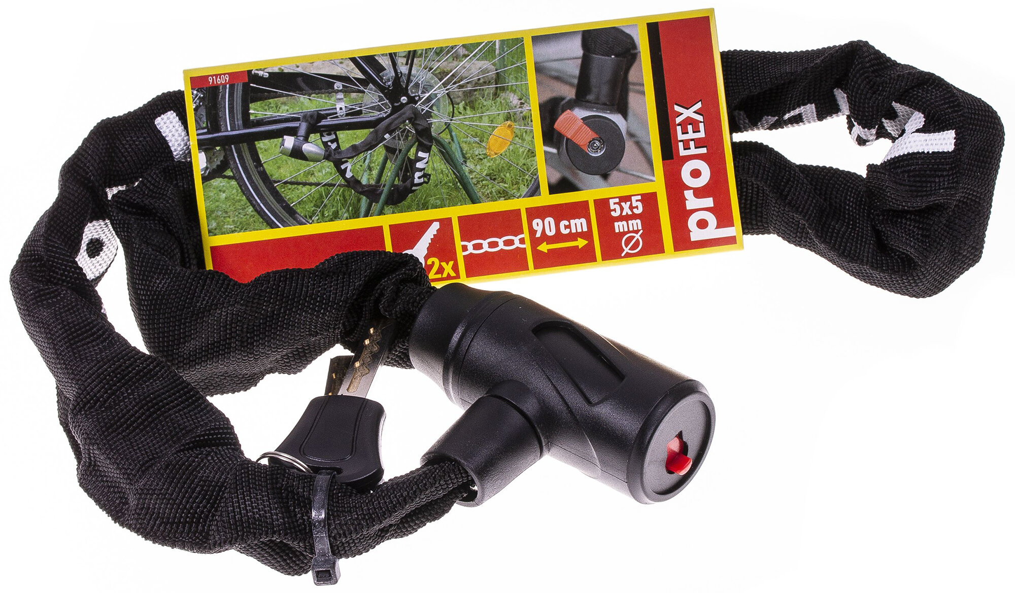 PROFEX Security 91609 Łańcuch Zapięcie rowerowe - niskie ceny i opinie w Media Expert