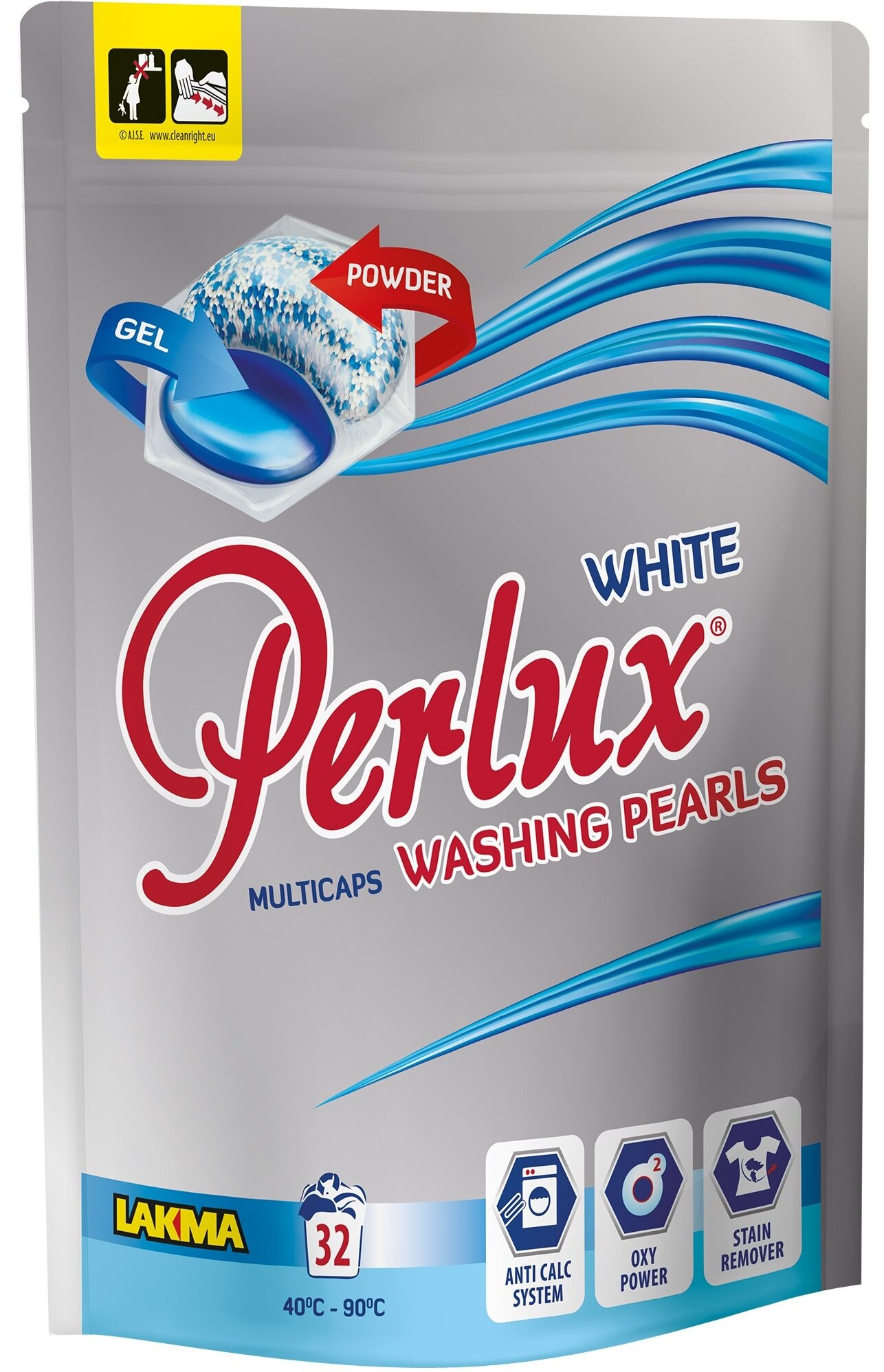 PERLUX Washing Pearls White - 32 szt. Kapsułki do prania - niskie ceny ...