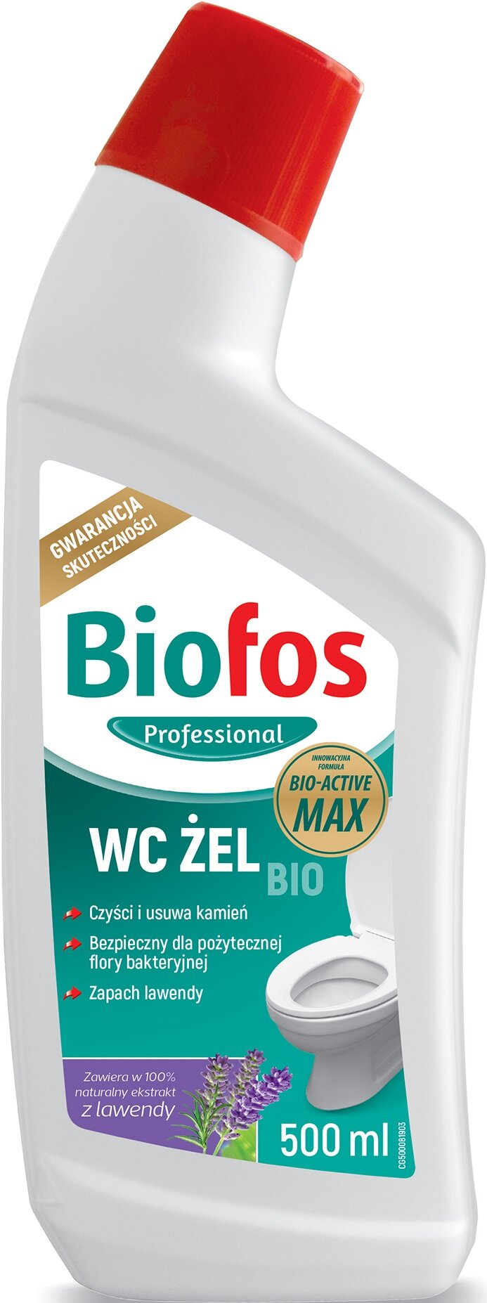 BIOFOS Professional Bio 500 ml Żel do czyszczenia toalety WC - niskie ...