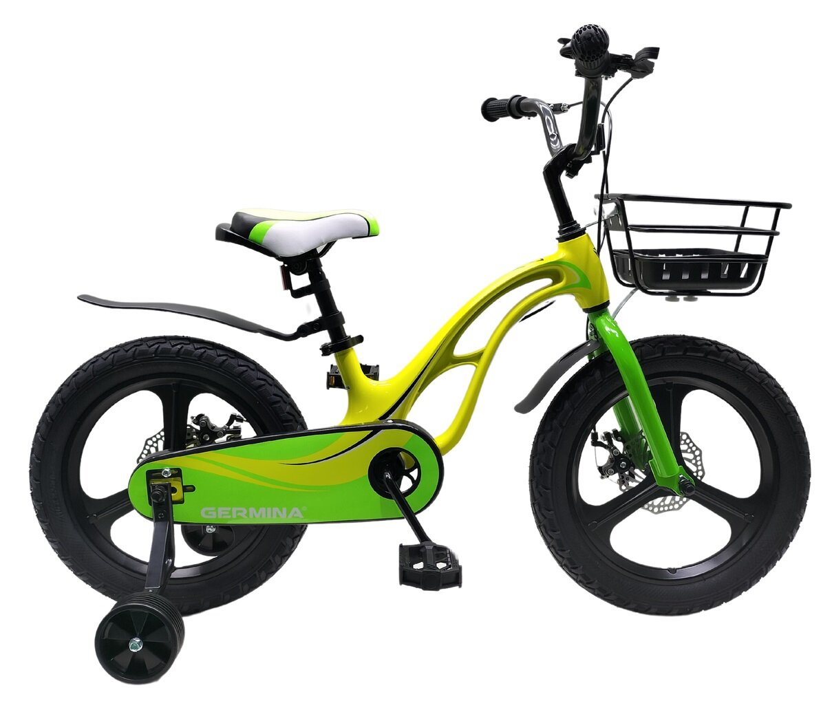 GERMINA Magnesium 16 cali Żółty Rower dziecięcy - niskie ceny i opinie ...