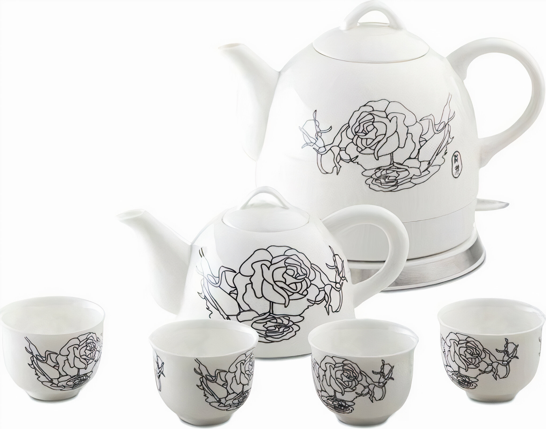 HAEN CK-1000 Tokyo Plus Biały + Filiżanki Czajnik - niskie ceny i ...