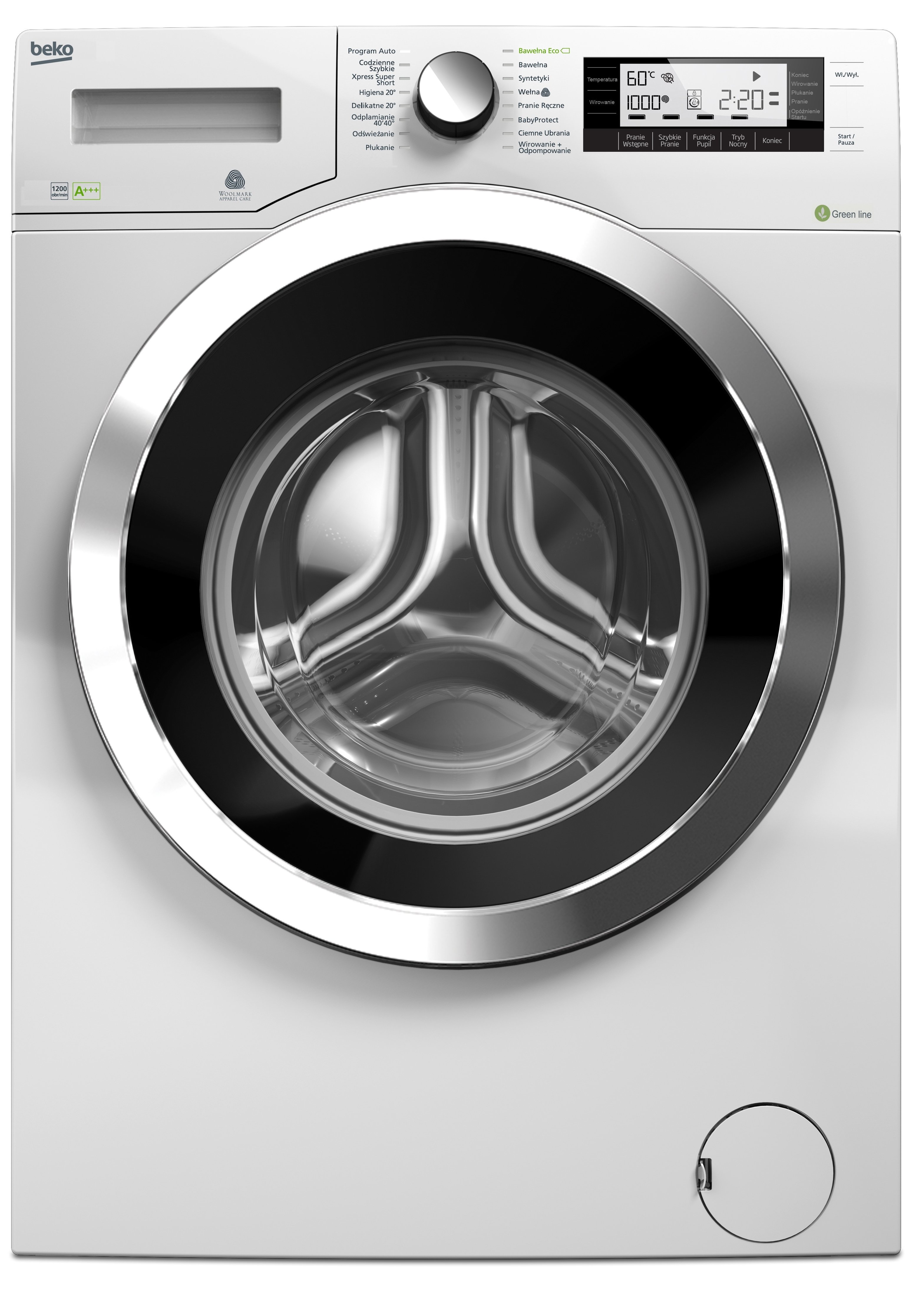 BEKO WMN 101244 PL PTLMB1 z funkcją pary Pralka - niskie ceny i opinie ...