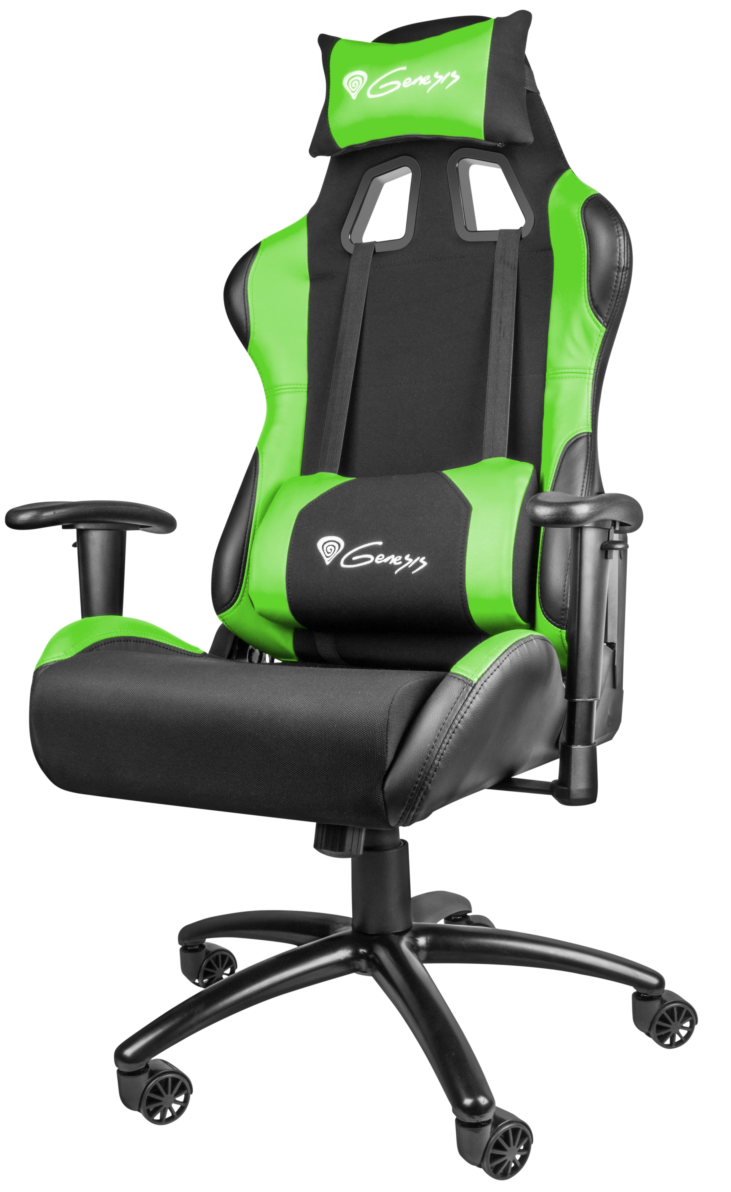 GENESIS Nitro 550 Czarno-zielony Fotel - ceny i opinie w Media Expert