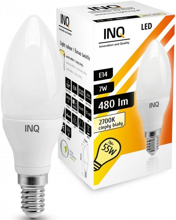 INQ 827 Standard 7W B35 E14 Żarówka LED - niskie ceny i opinie w Media ...