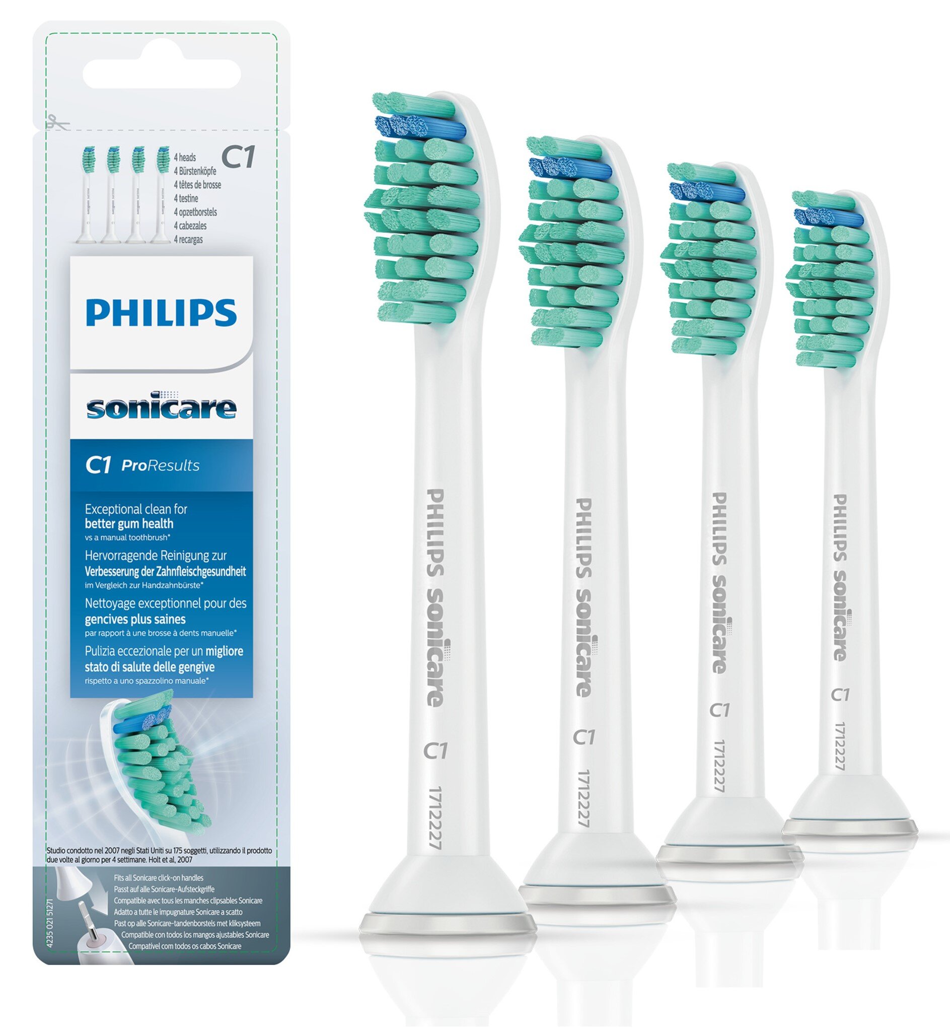 PHILIPS Sonicare C1 Pro Results HX6014/07 (4 szt.) (Dokładna higiena ...