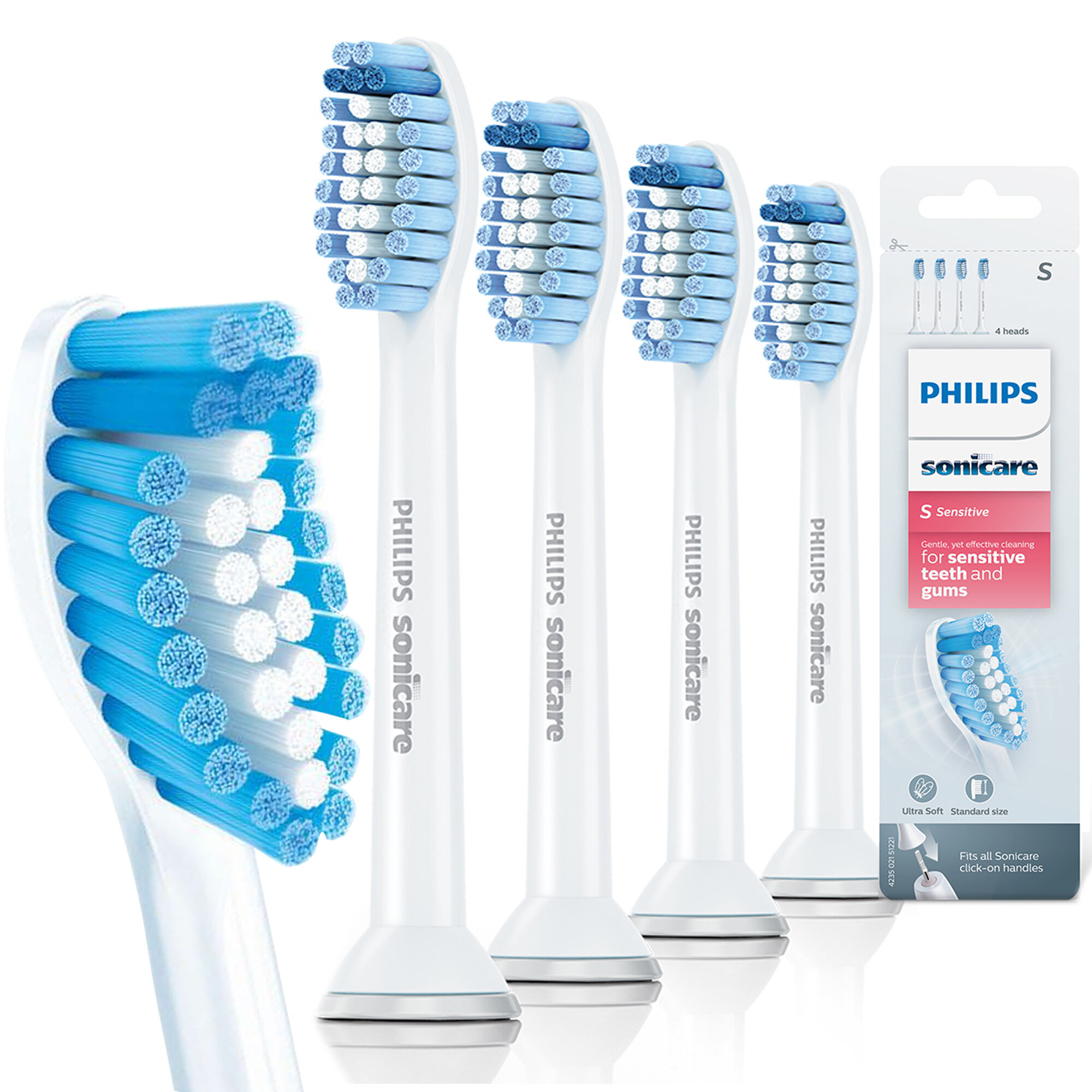 PHILIPS Sonicare S Sensitive HX6054/07 (4 szt.) Końcówka szczoteczki ...