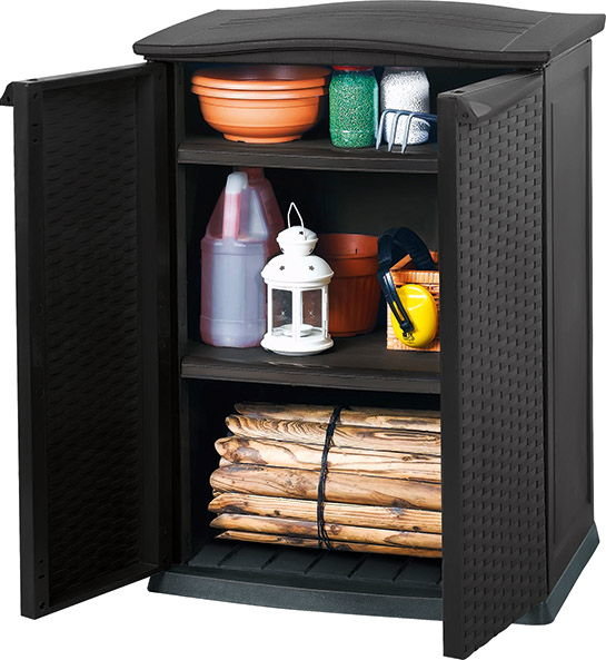 KETER Rattan Style Base Utility Shed Antracytowy Szafa ogrodowa ...