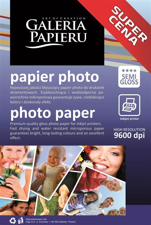 GALERIA PAPIERU Semi Gloss 10x15 200g/m2 50 arkuszy Papier fotograficzny - niskie ceny i opinie ...