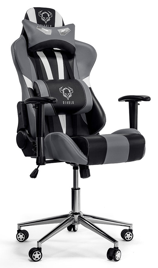 Fotel DIABLO CHAIRS X-Eye Czarno-biało-szary - niskie ceny i opinie w ...