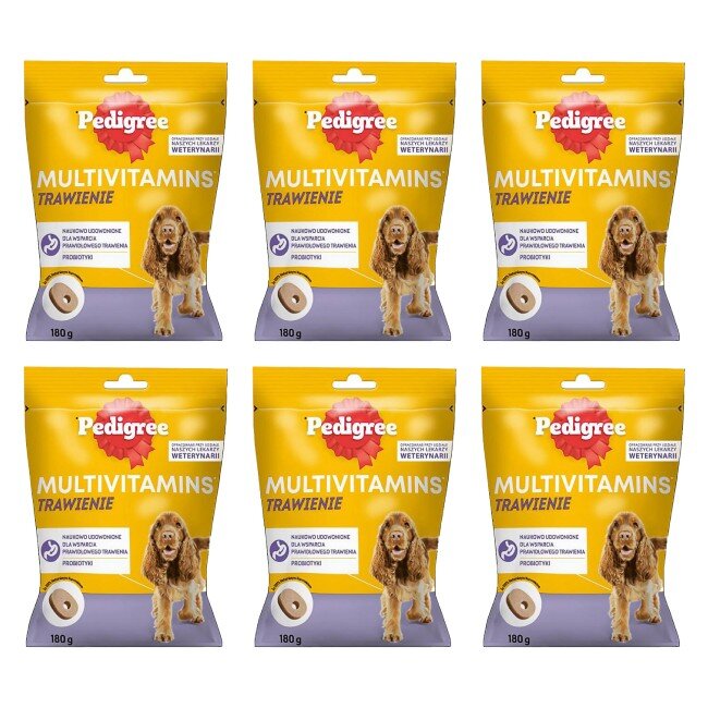 PEDIGREE Multivitamins Trawienie 6 x 180 g Suplement dla psa - niskie ceny i opinie w Media Expert